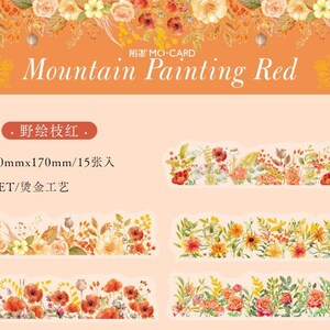 15 Gilded Page Border Stickers. PET. Flowers. Tulips. Field. Spring ...