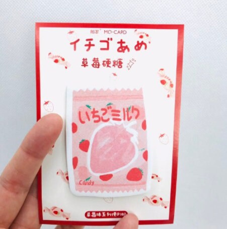 30pgs Strawberry Milk Strawberry Candy Sticky Notes Memo Pad | Etsy