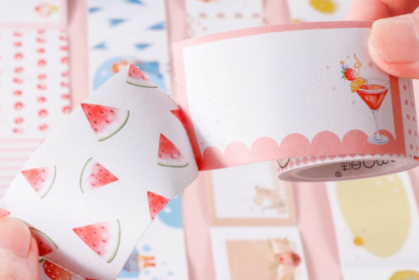 Kawaii Cherry Ice Cream Sticky Notes. Tape Roll. Stickers. - Etsy