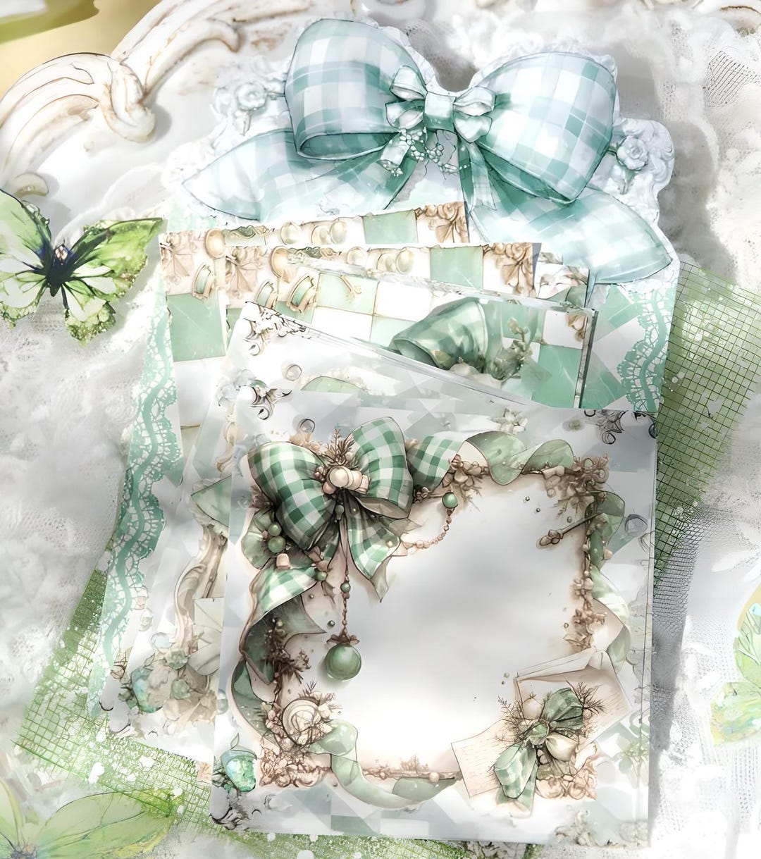 42 Decorative Paper Sheets. Collage Paper. Background Paper. Scenery ...