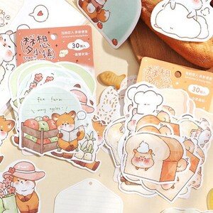 30, Loose Sheets, Decorative Paper, Memo, School Supplies. Cartoon ...