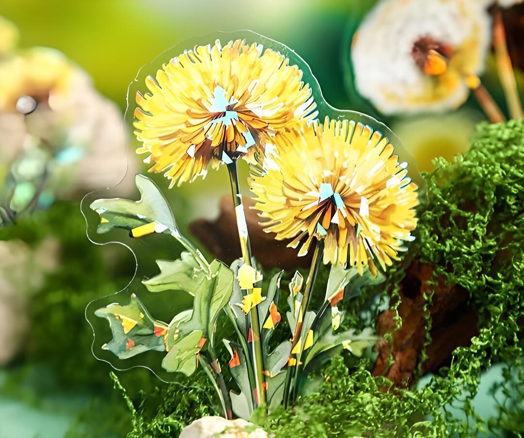 10 Dandelion Stickers. PET. Faceted. Weeds. Garden. Flowers. - Etsy
