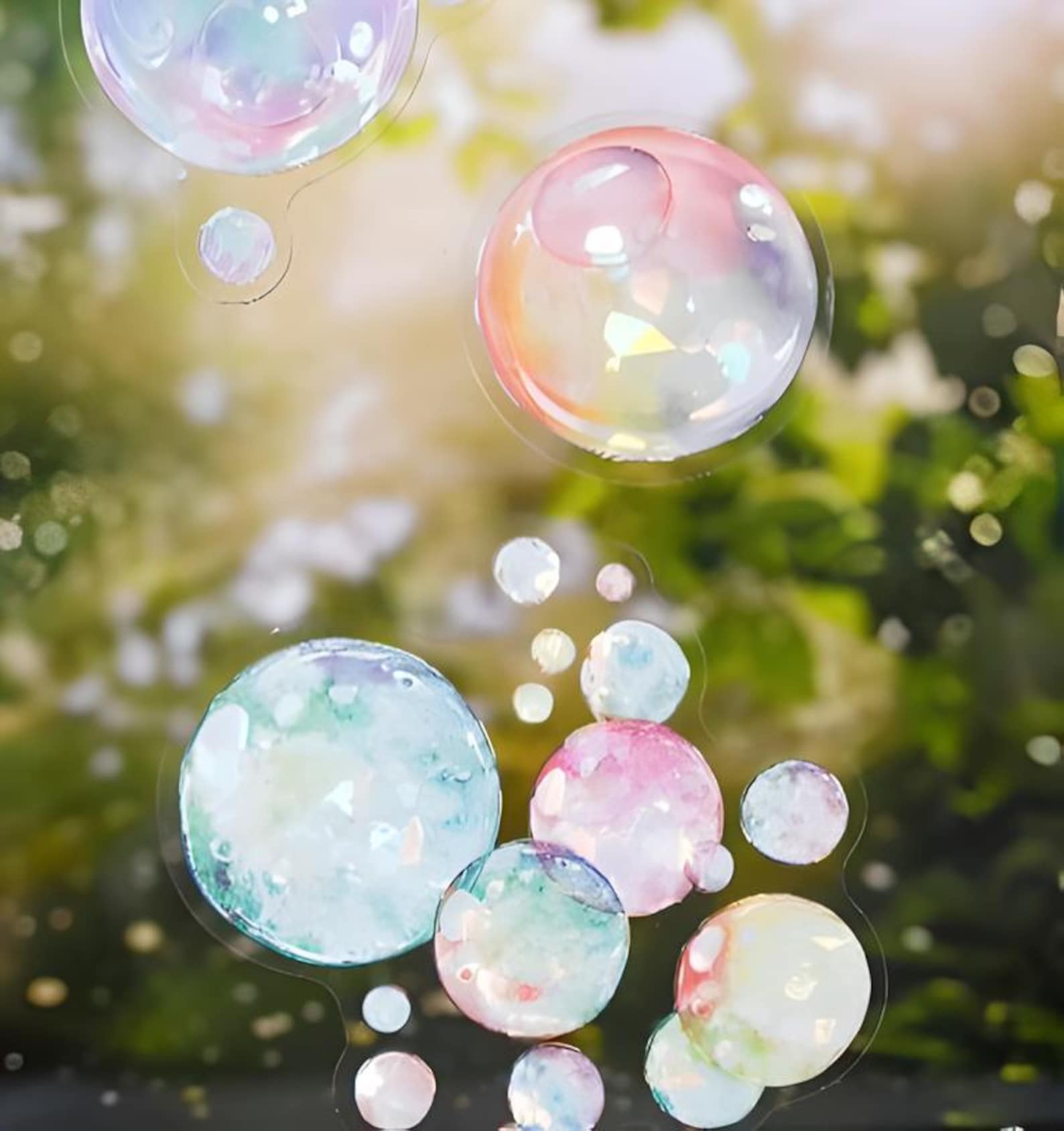 10 Glossy, Soap Bubbles Stickers. PET Material. Faceted. Bubbles. - Etsy