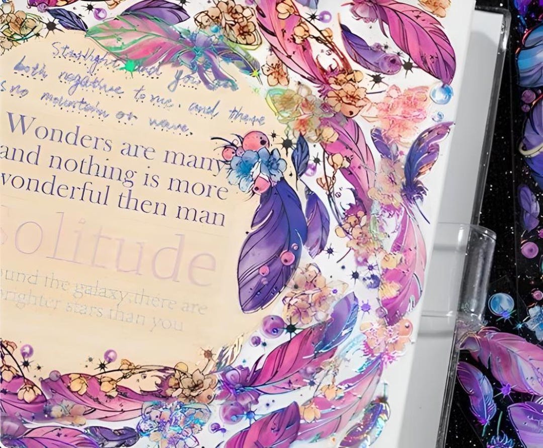 30 Page Border Stickers. PET. Laser Foil. Japanese Fan. Sakura ...