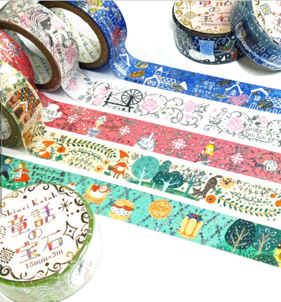 1 Roll. Shinzi Katoh. Grimm's Fairytales. Washi Tape. Snow - Etsy
