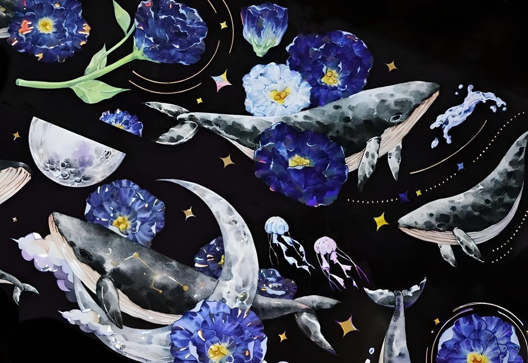 4 Fantasy Designs. Loops. PET Tape. Animals. Whales. Cartoon. Ducks ...