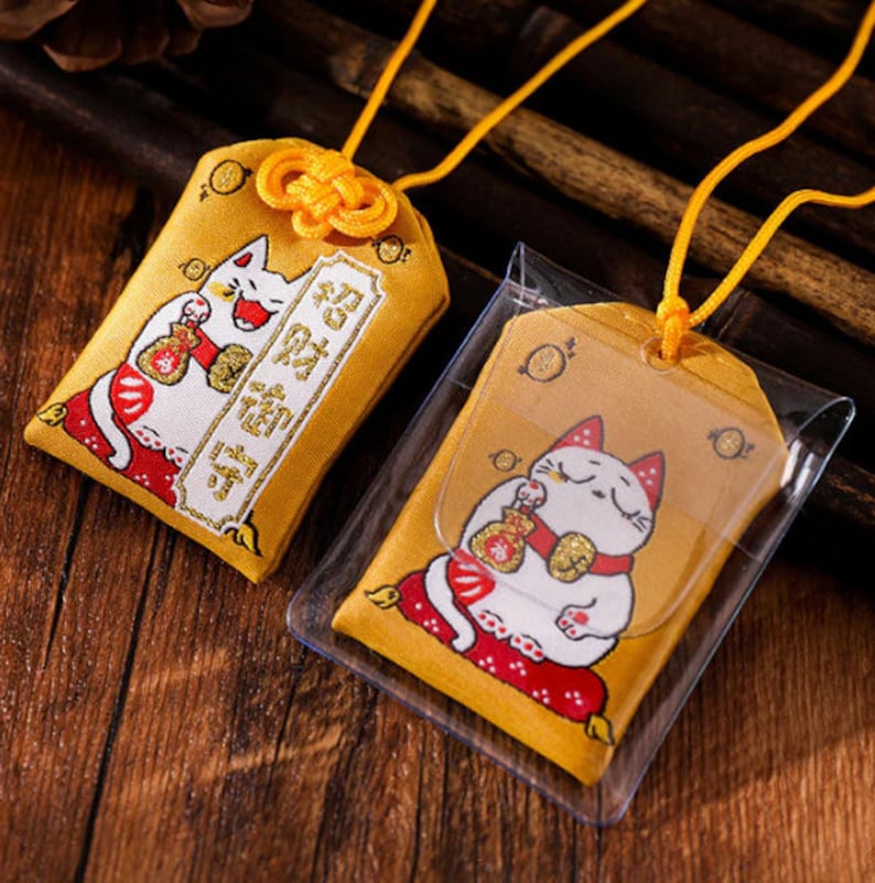 7 Designs. Adorable Cat Omamori. Japanese Amulet. Shinto. - Etsy