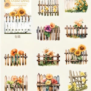 10 Cardstock Stickers. Fences. Wooden Fence. Garden Fence. House Fence ...