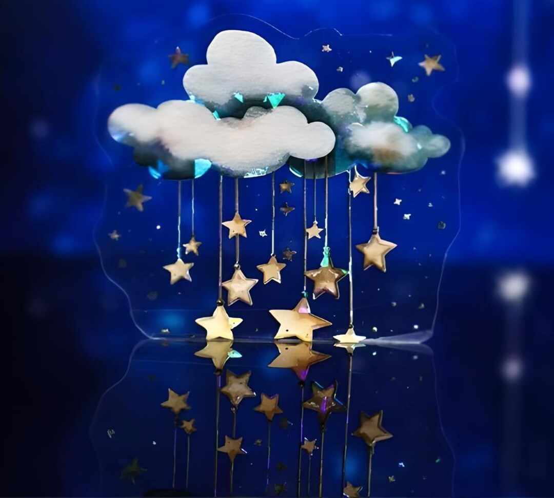 10 PET Stickers. Starry Sky. Moon. Stars. Moon. Night. Clouds. - Etsy