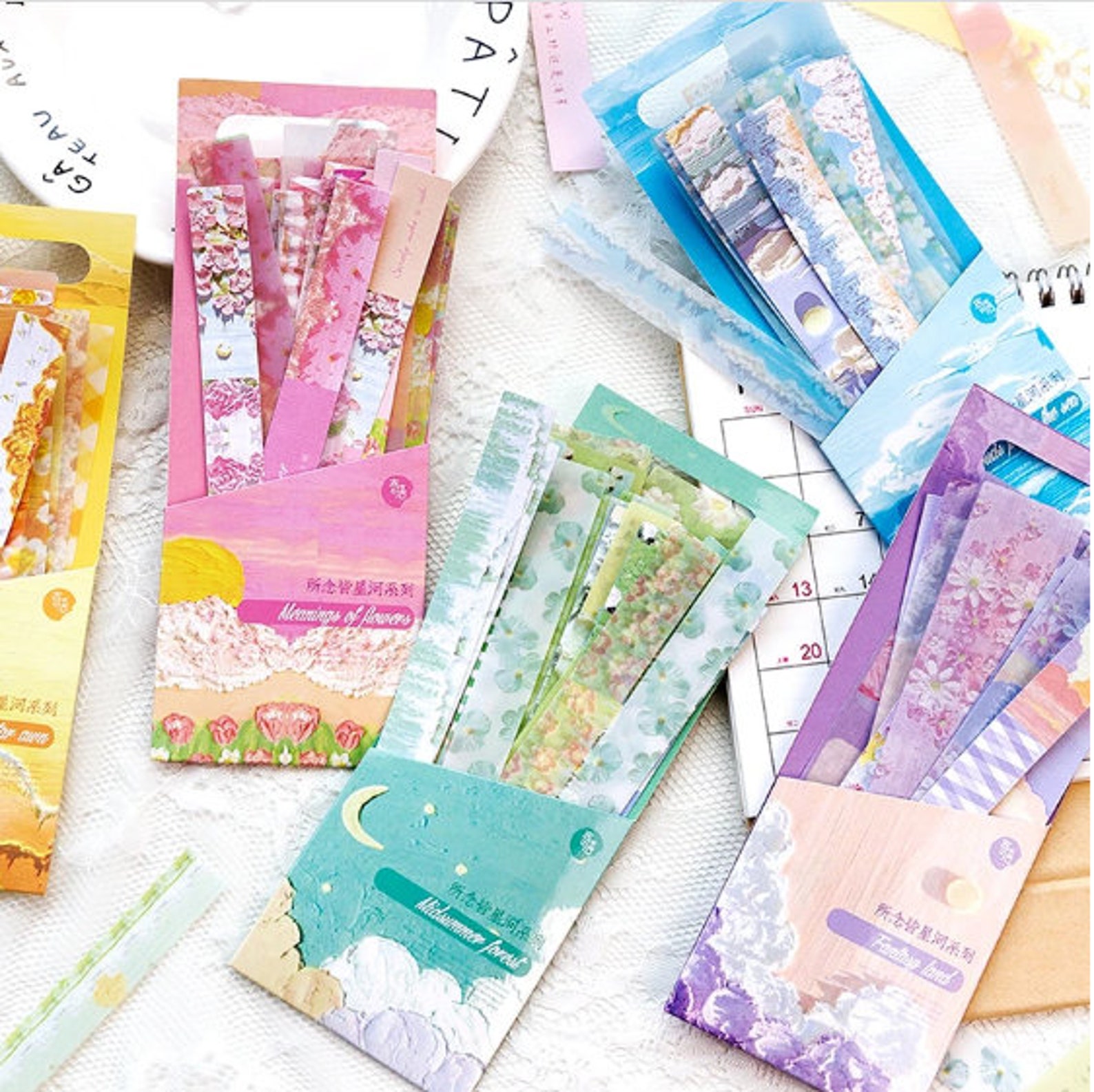 44 Rectangular Sectional PET Paper Stickers. Oil Painting - Etsy