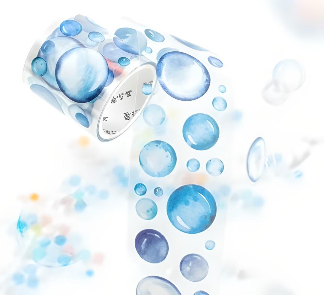 Precut, Soap Bubble Stickers. PET. Matte. Stationery. Water Bubbles ...