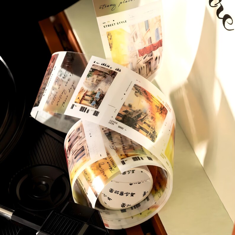 Script, Calligraphy, European Parks, Ocean, Cities Scenery, PET Tape ...