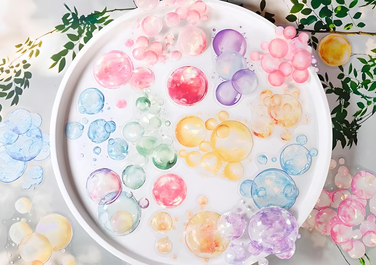 10 Glossy, Soap Bubbles Stickers. PET Material. Faceted. Bubbles. - Etsy