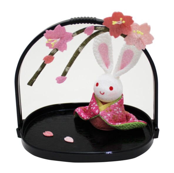 Japanese Display. Fabric Rabbit in Kimono. Autumn Leaves. Maple ...