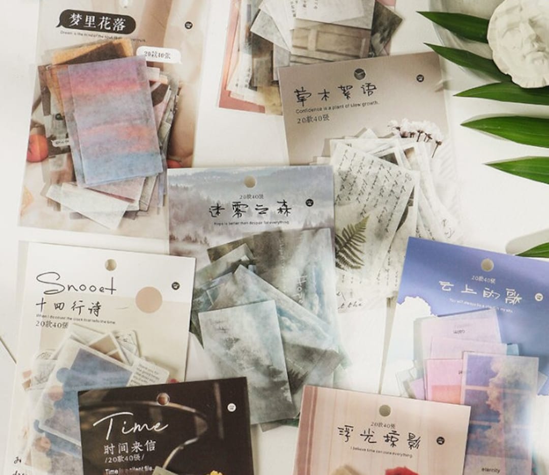 40 Translucent Paper Material Paper Scrapbook Supplies. - Etsy