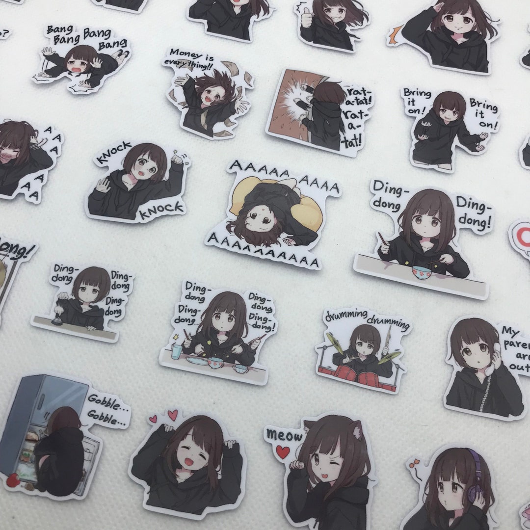 40 DIY Kawaii, Anime, Manga Stickers. Girl Mood Stickers. Lifelog. Junk ...