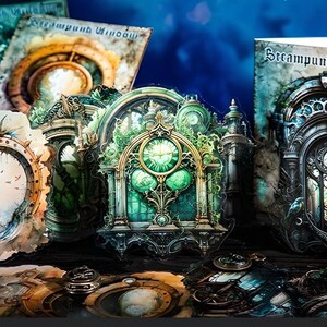 10 Steampunk, Gothic, Fantasy Window Stickers. Embellishment. Junk ...