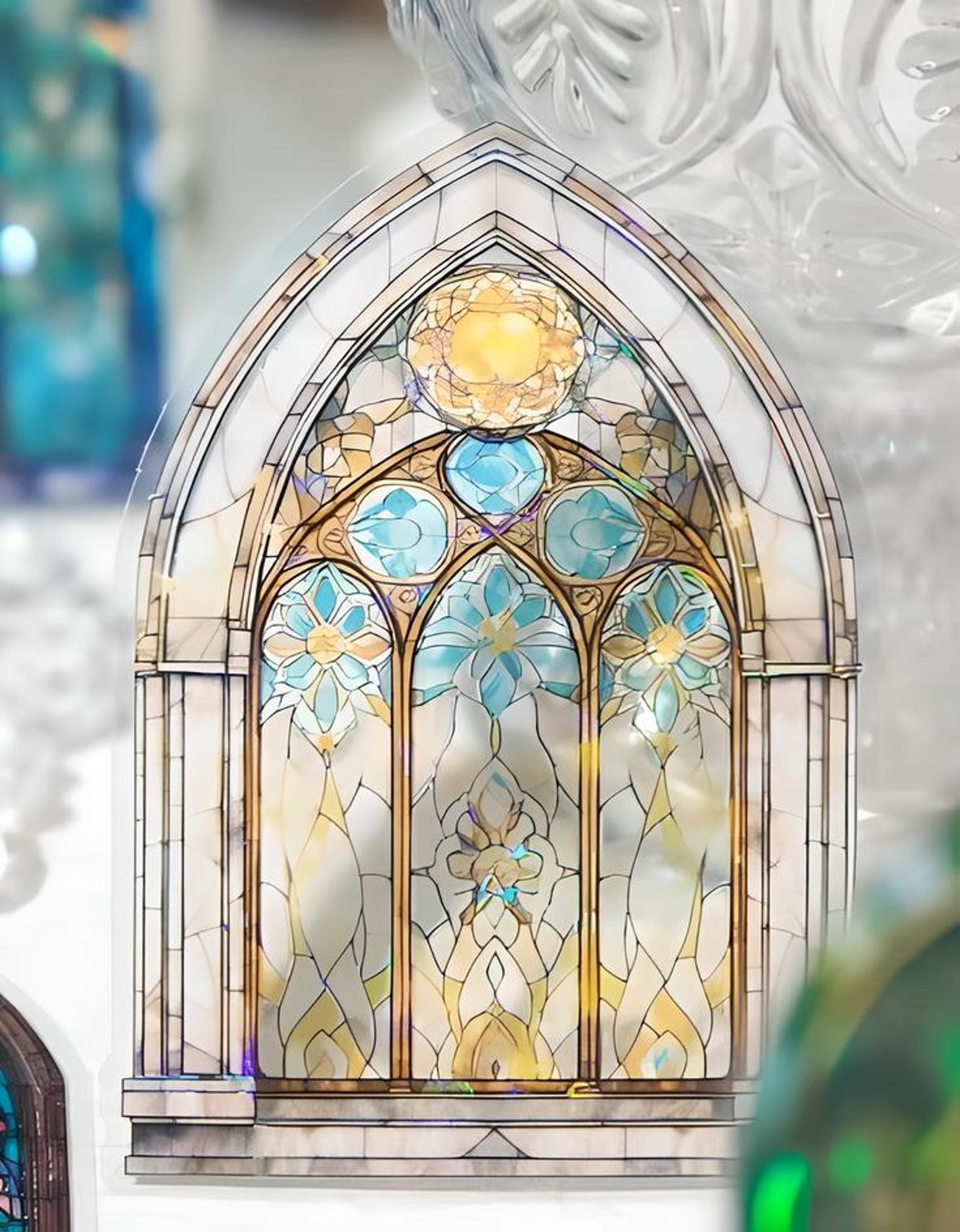 20 Frosted Glass, Stained Glass, Window Stickers. PET. Stationery ...
