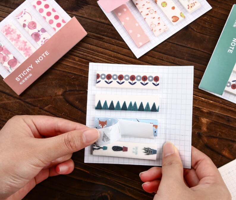 1 Envelope 80 Washi Strip Stickers. Sticky Note. Memos. Page - Etsy