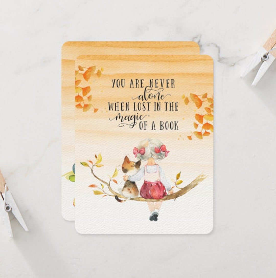 Extra Large. Watercolor Illustration. Bookmark. Reading Love. Fall ...