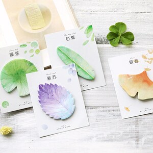 Sticky Notes With a Delicate Leaves Shape. Great for Memo in Your ...