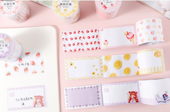 Kawaii Cherry Ice Cream Sticky Notes. Tape Roll. Stickers. - Etsy