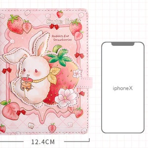 1pcs, Kawaii Notebook. Soft Touch, Cartoon, Gold Foiled Cover, Baby ...