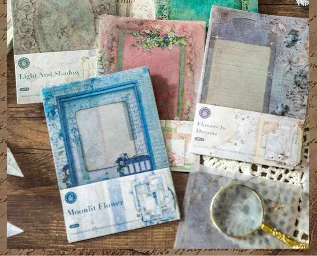 20 Translucent Paper Sheets. Backgrounds. Retro. Vintage. - Etsy
