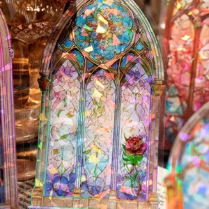 10, Gorgeous, Gothic Windows Stickers. Stained Glass. Faceted. Laser ...