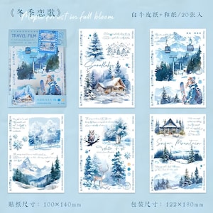20 Sheets, Background, Scenery, Illustration, Four Seasons ...