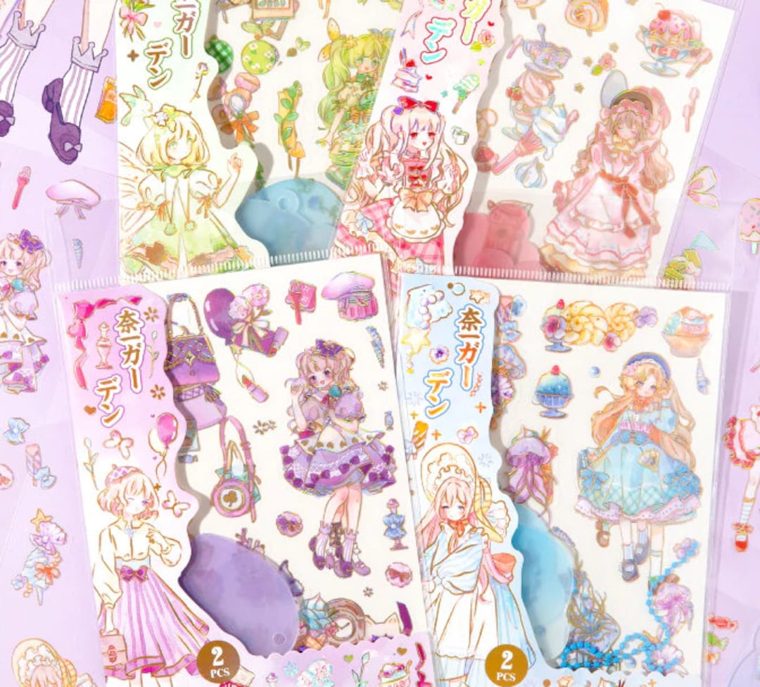 Charm, Keychain, Sticker Material. Kawaii, Anime Girl. - Etsy