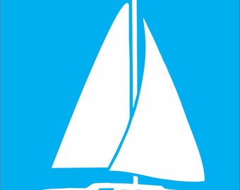 Sailboat Stencil | Etsy