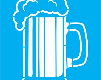 Beer mug stencil | Etsy