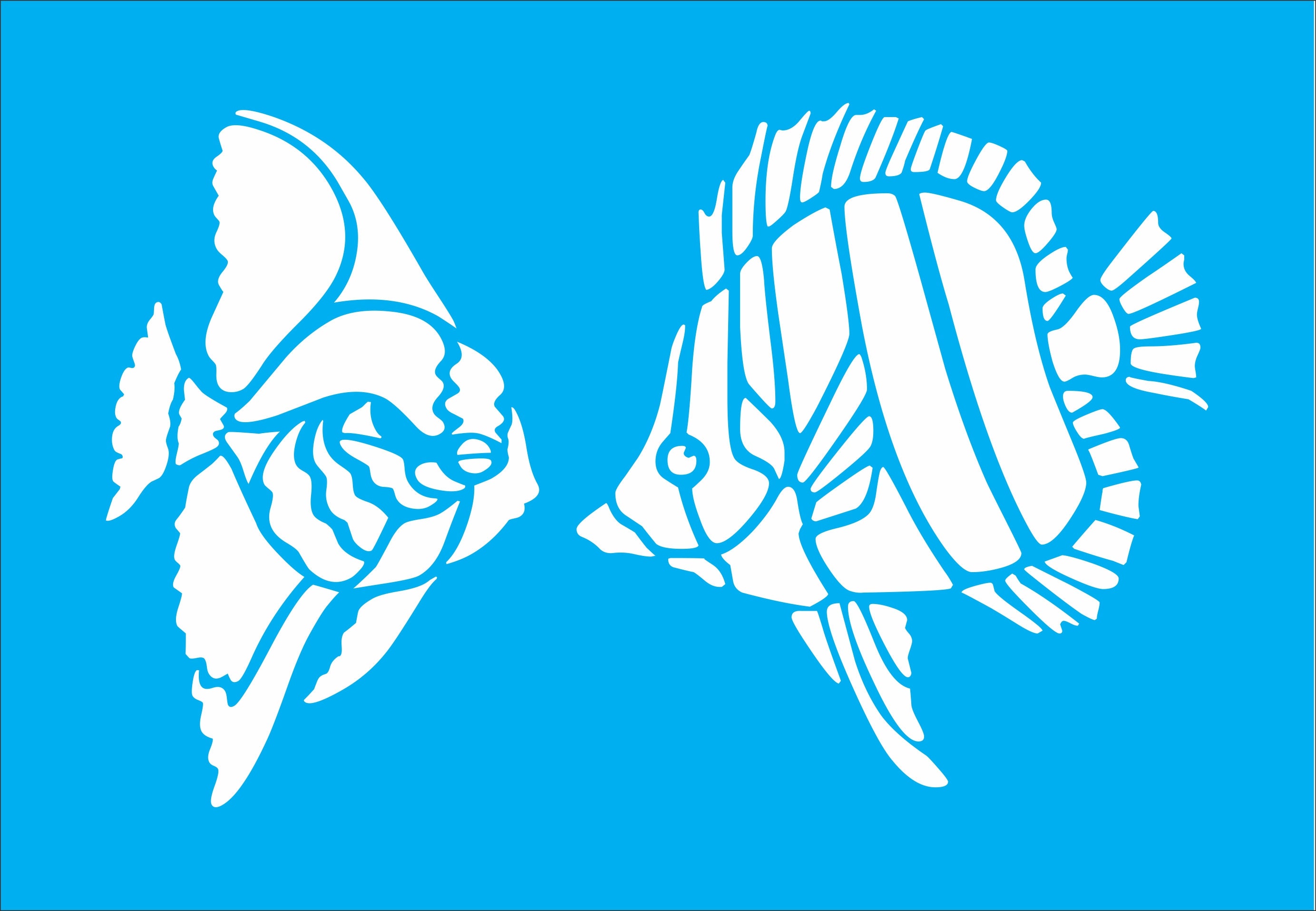 Tropical Fish Stencil