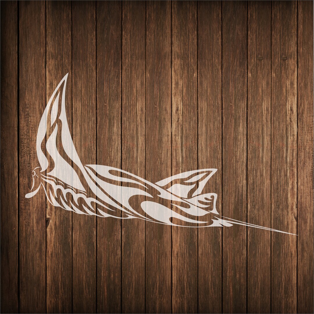 Tribal Manta Ray Stencil - Sting Ray Stencil - Tribal Ocena Stencil ...