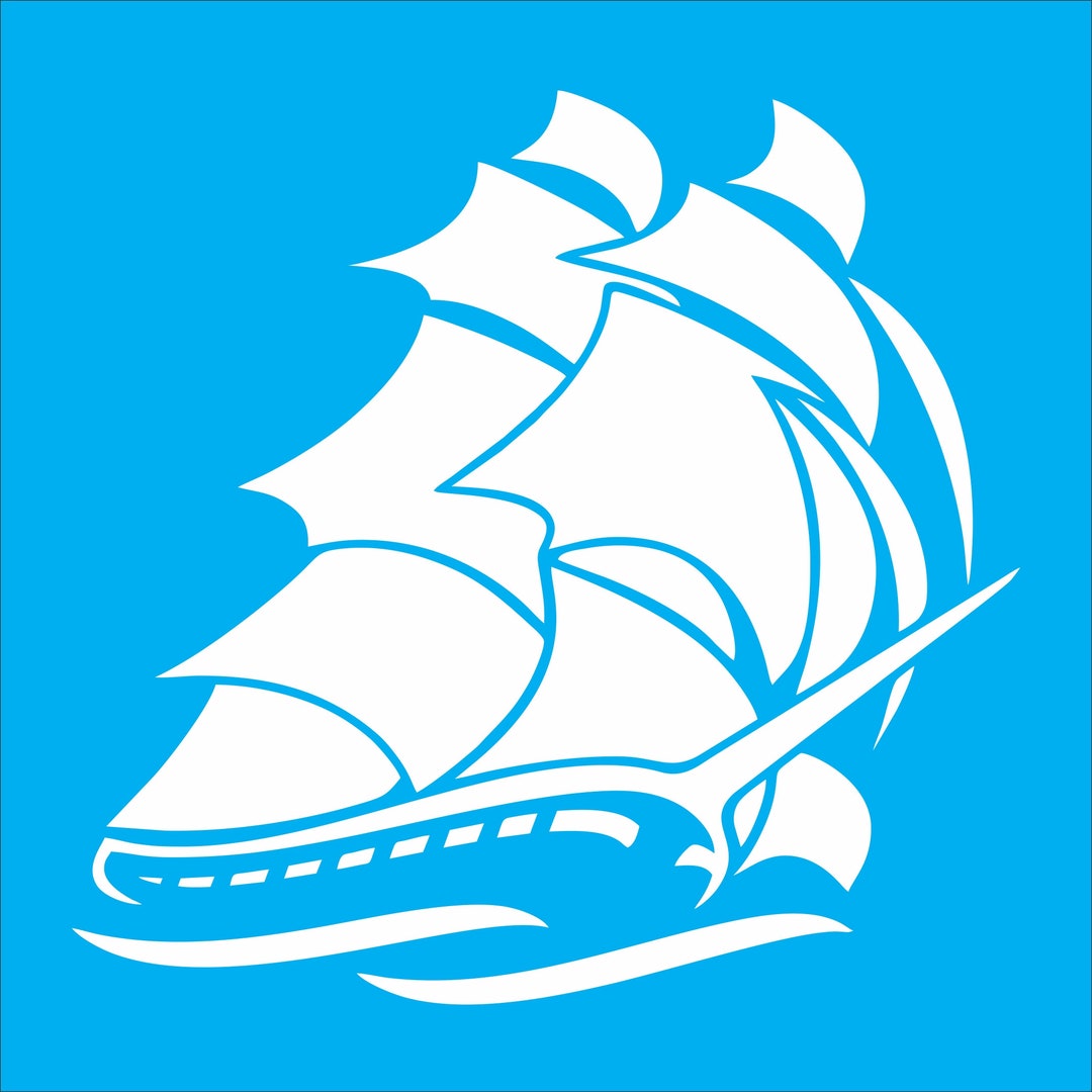Sailing Ship Stencil - Pirate Ship Stencil - Sailboat Stencil - Sail ...