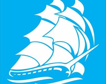 Sail Boat Stencil, Reusable Sail Boat Stencil, Art Stencil DIY Craft ...