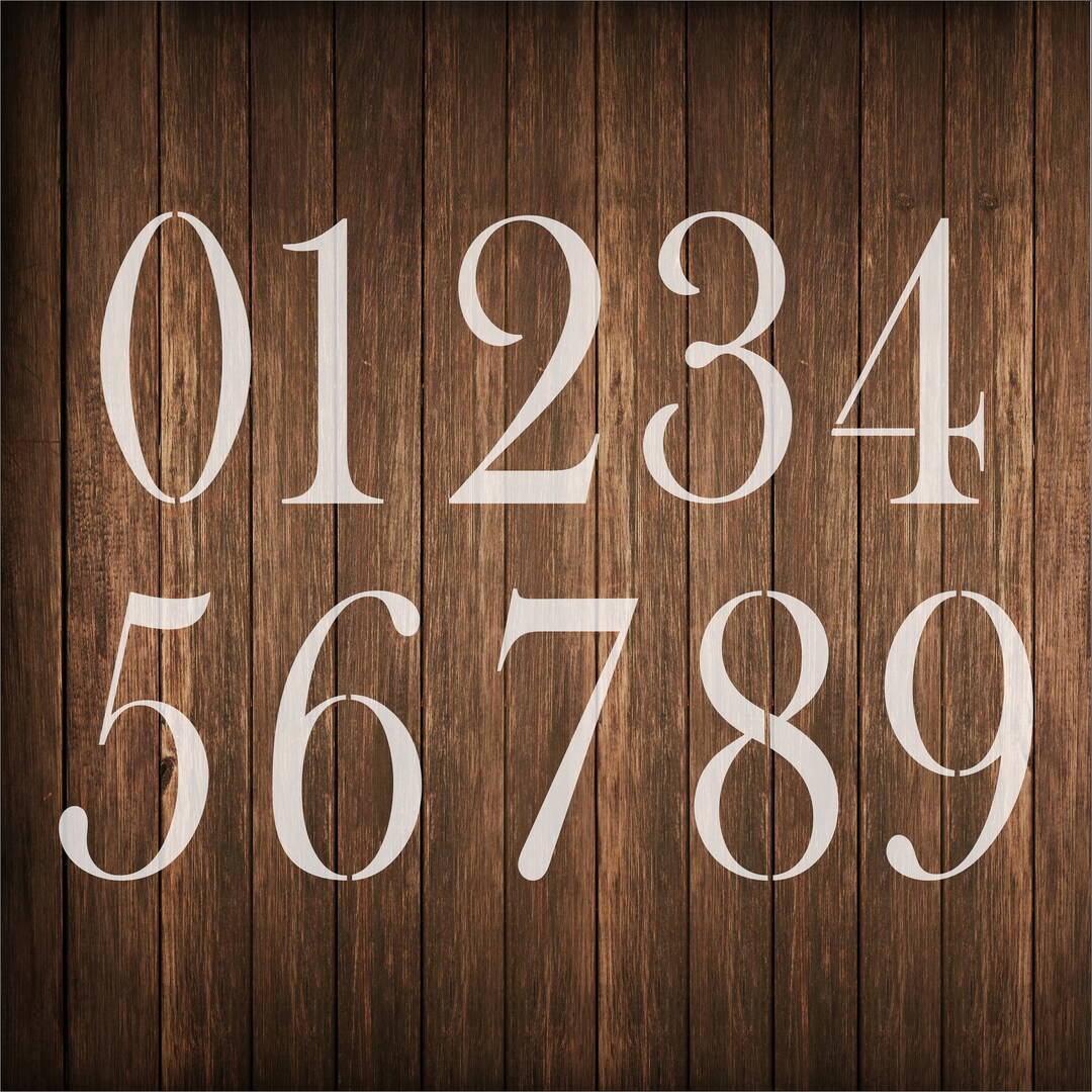 Numbers Stencil - Numbers for Signs - Numbers 007BAS - Stencil Numbers ...