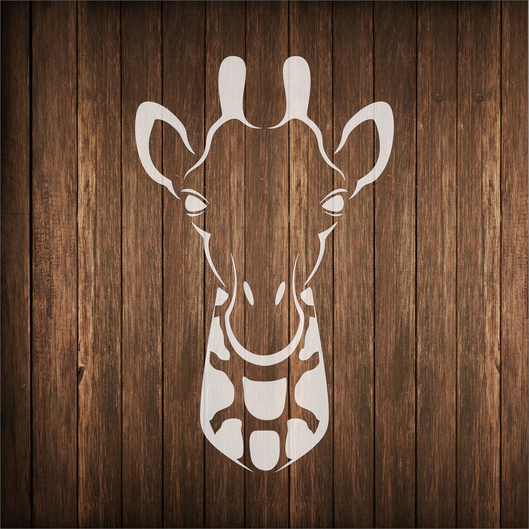 Giraffe Head Stencil - Reuseable Stencil - Giraffe Stencil - Giraffe ...