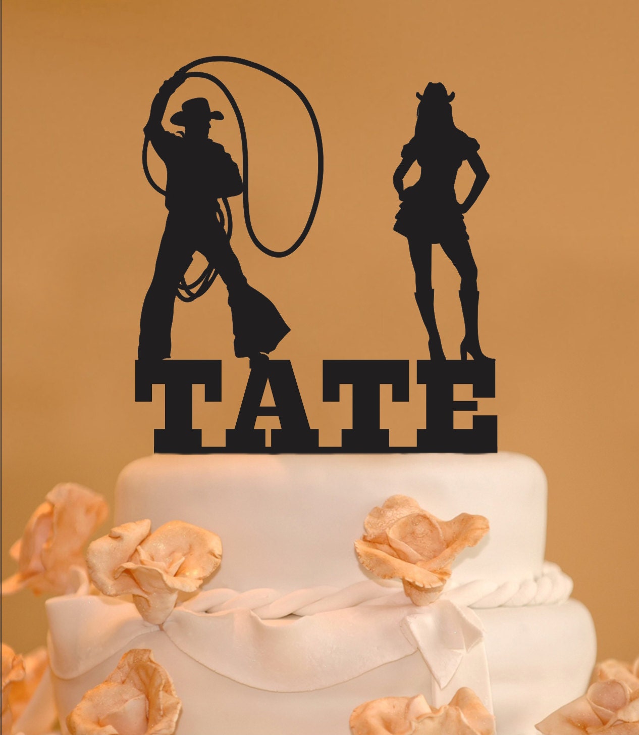 Topper de pastel de silueta Topper de pastel de vaquera vaquera Topper ...