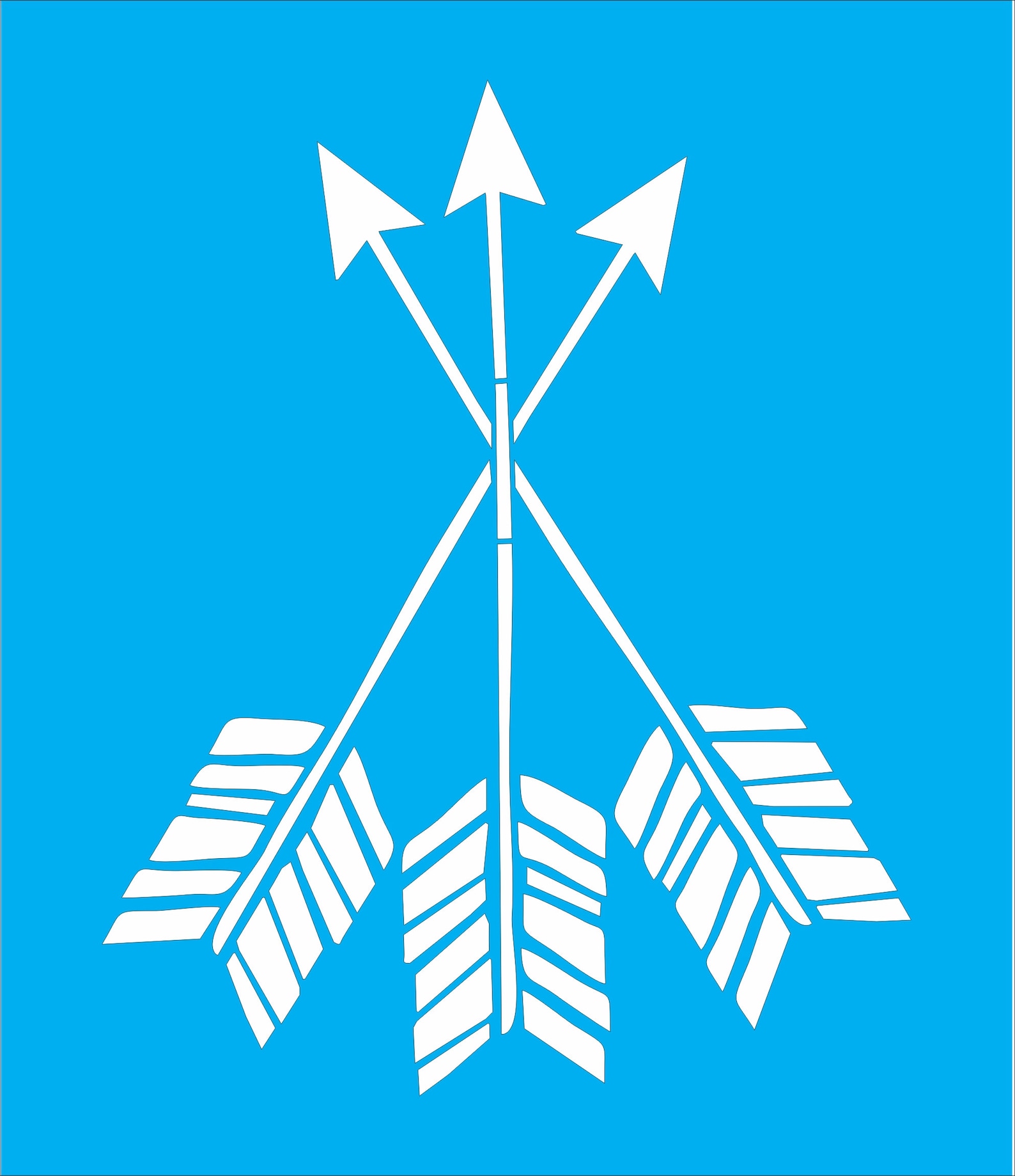 Crossed Arrows Stencil - Three Arrows Stencil - Crossed Arrows Arrow ...