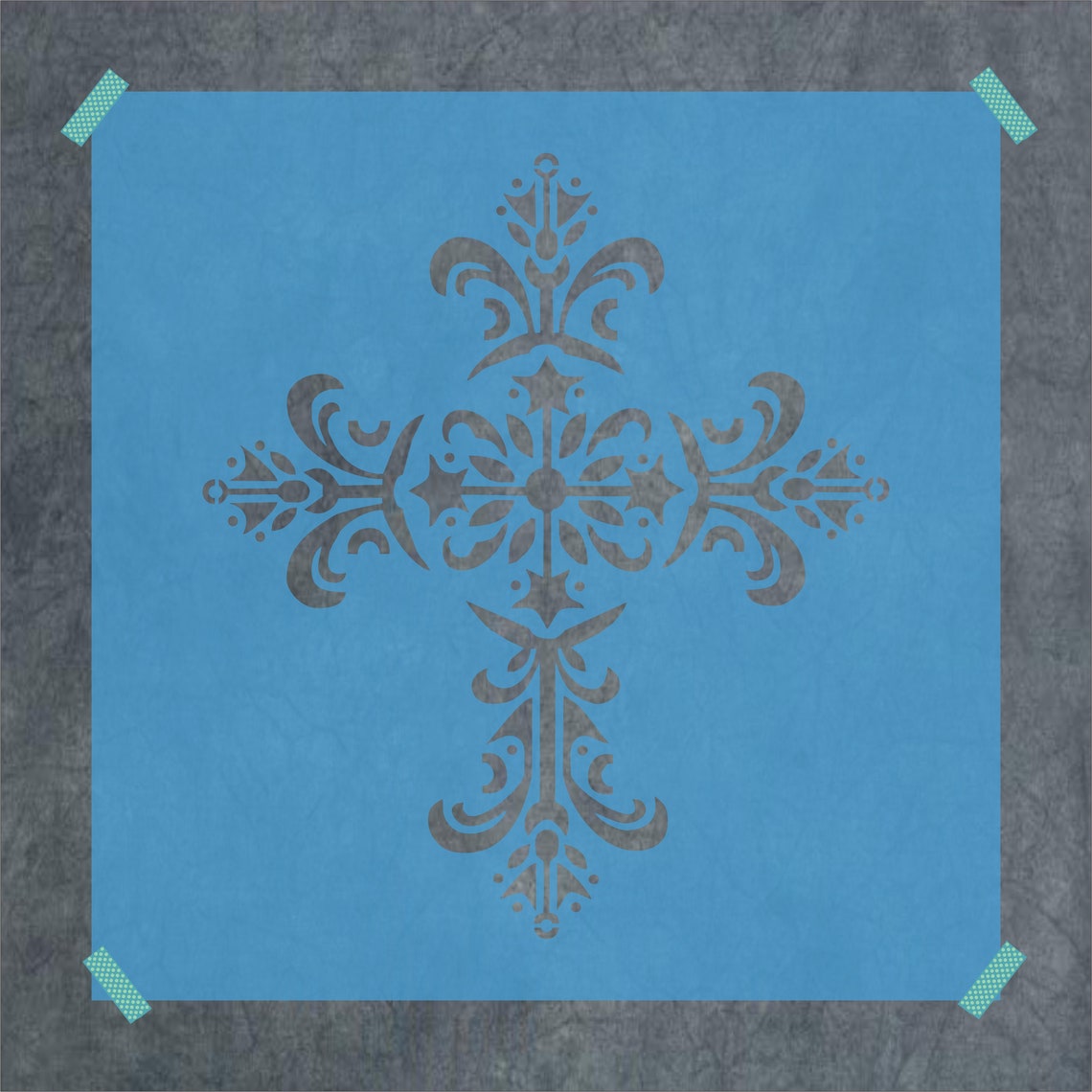 Decorative Cross Stencil for Signs, Cross Stencil, Religious Stencil ...
