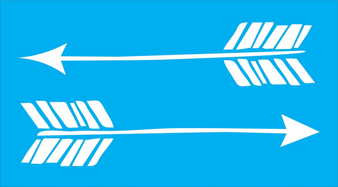 Arrow Stencil - Two Arrows Stencil - Left and Right Arrow Stencil ...