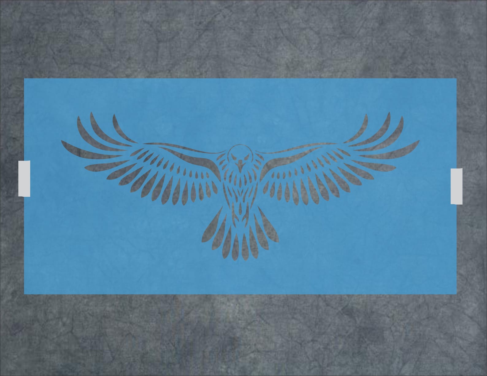 Hawk in Flight Stencil, Flying Bird Stencil - Eagle, Hawk, Raptor ...