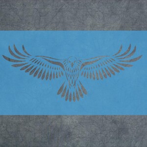 Hawk in Flight Stencil, Flying Bird Stencil - Eagle, Hawk, Raptor ...