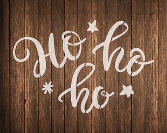 Ho Ho Ho Vinyl Stencil, Ho Ho Ho Vinyl Decal, Santa Claus, Vinyl ...