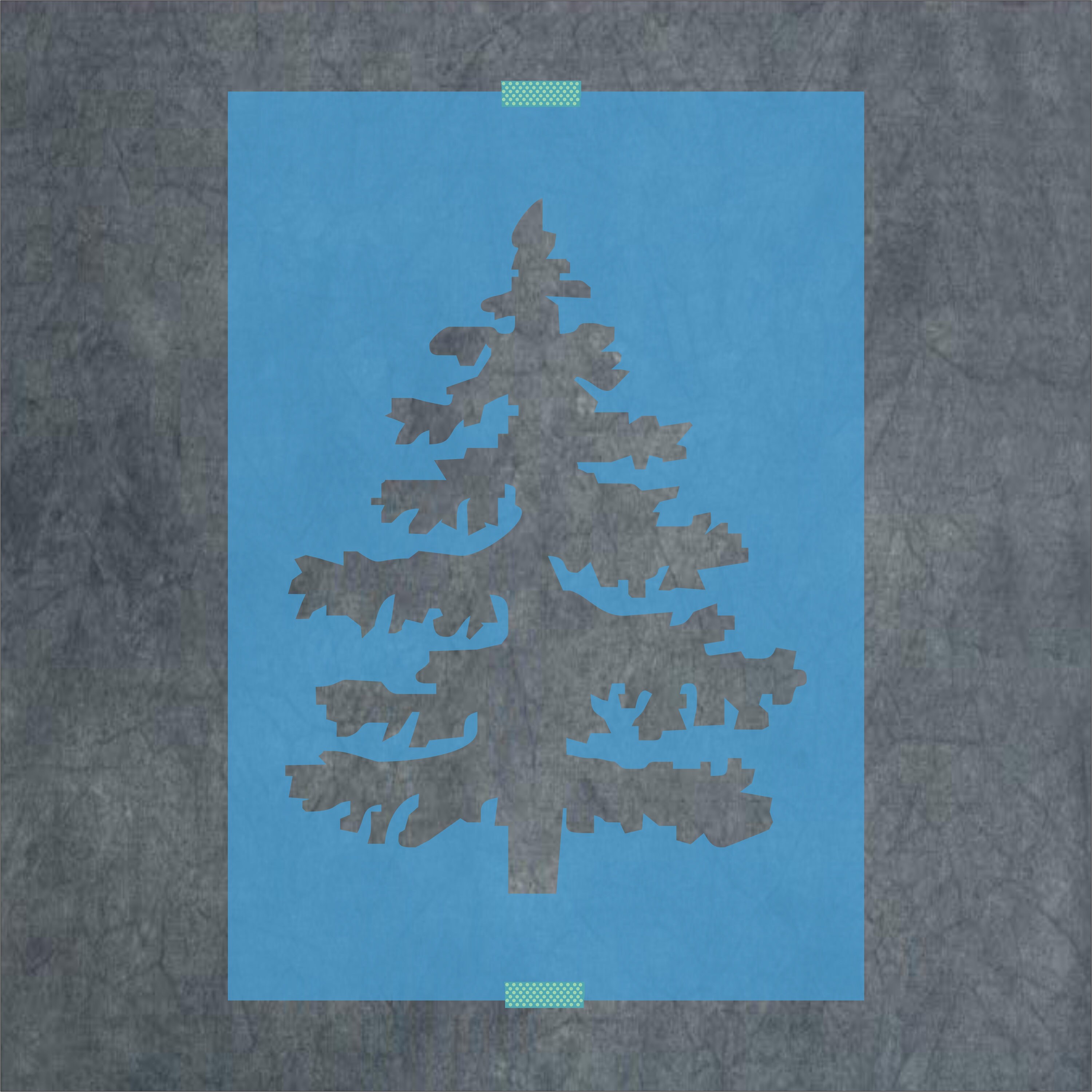 Tree Stencil pine Tree Stencil Christmas Tree Stencil - Etsy
