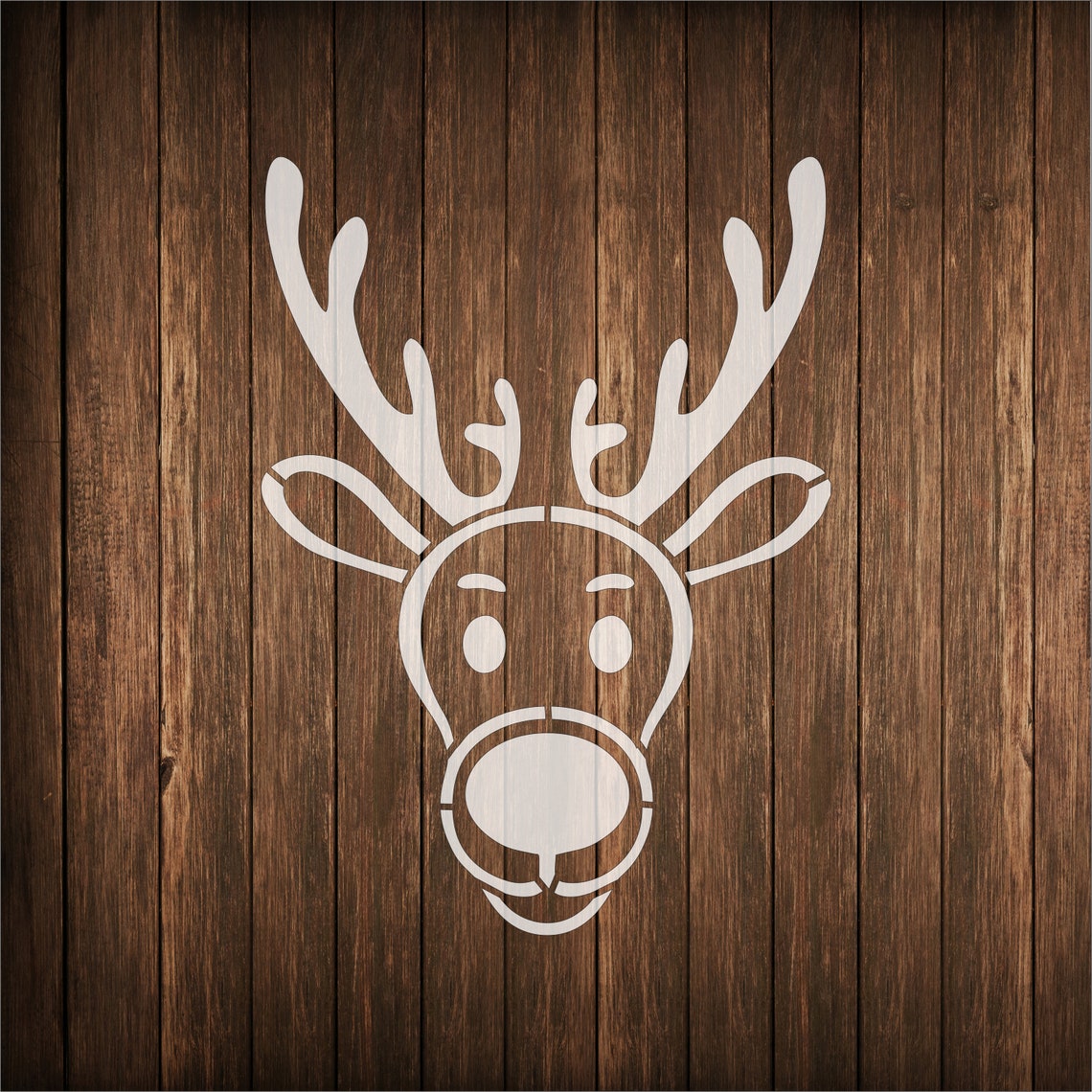 Rudolph the Reindeer Stencil, Rudolph Christmas Stencil, Reindeer ...