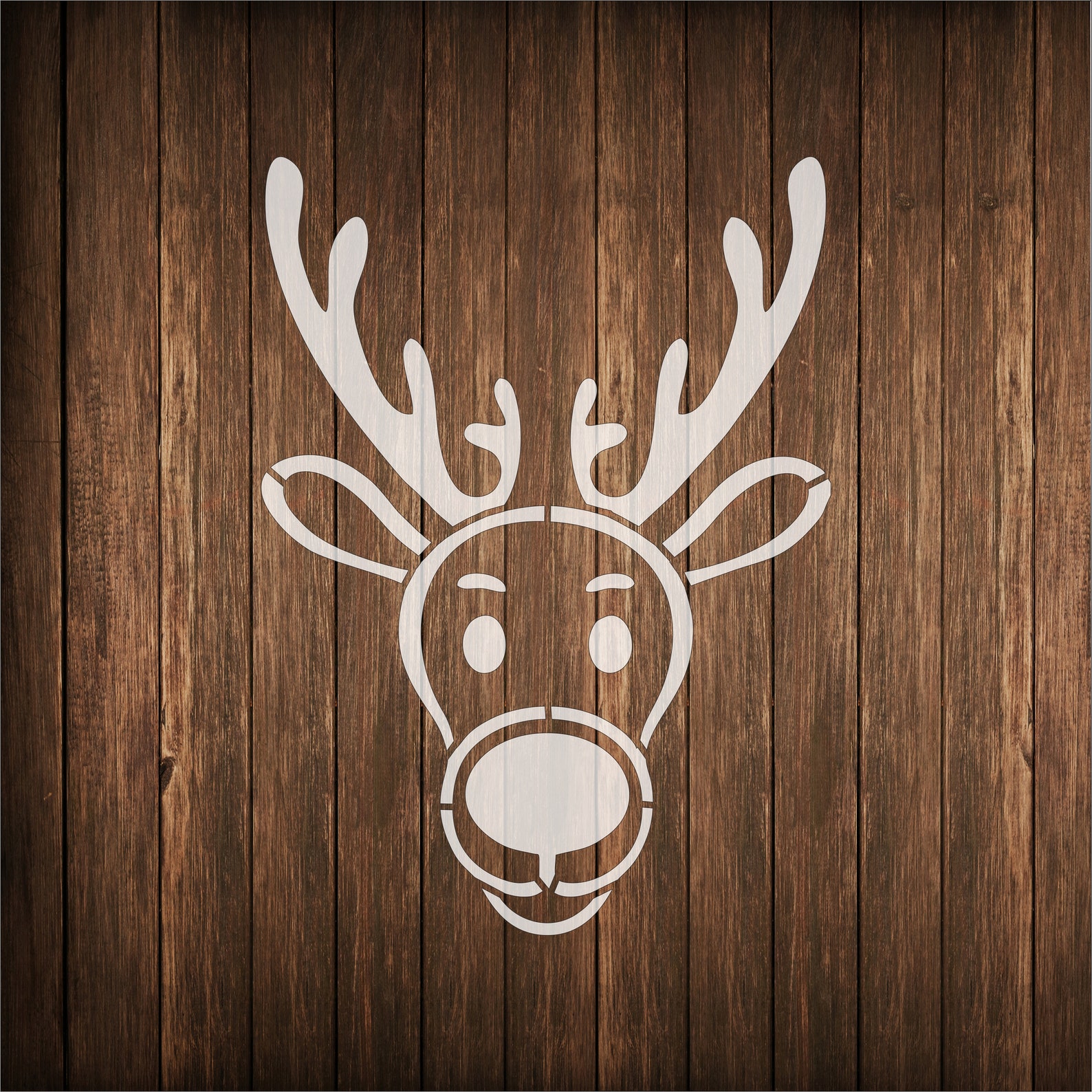 Rudolph the Reindeer Stencil, Rudolph Christmas Stencil, Reindeer ...