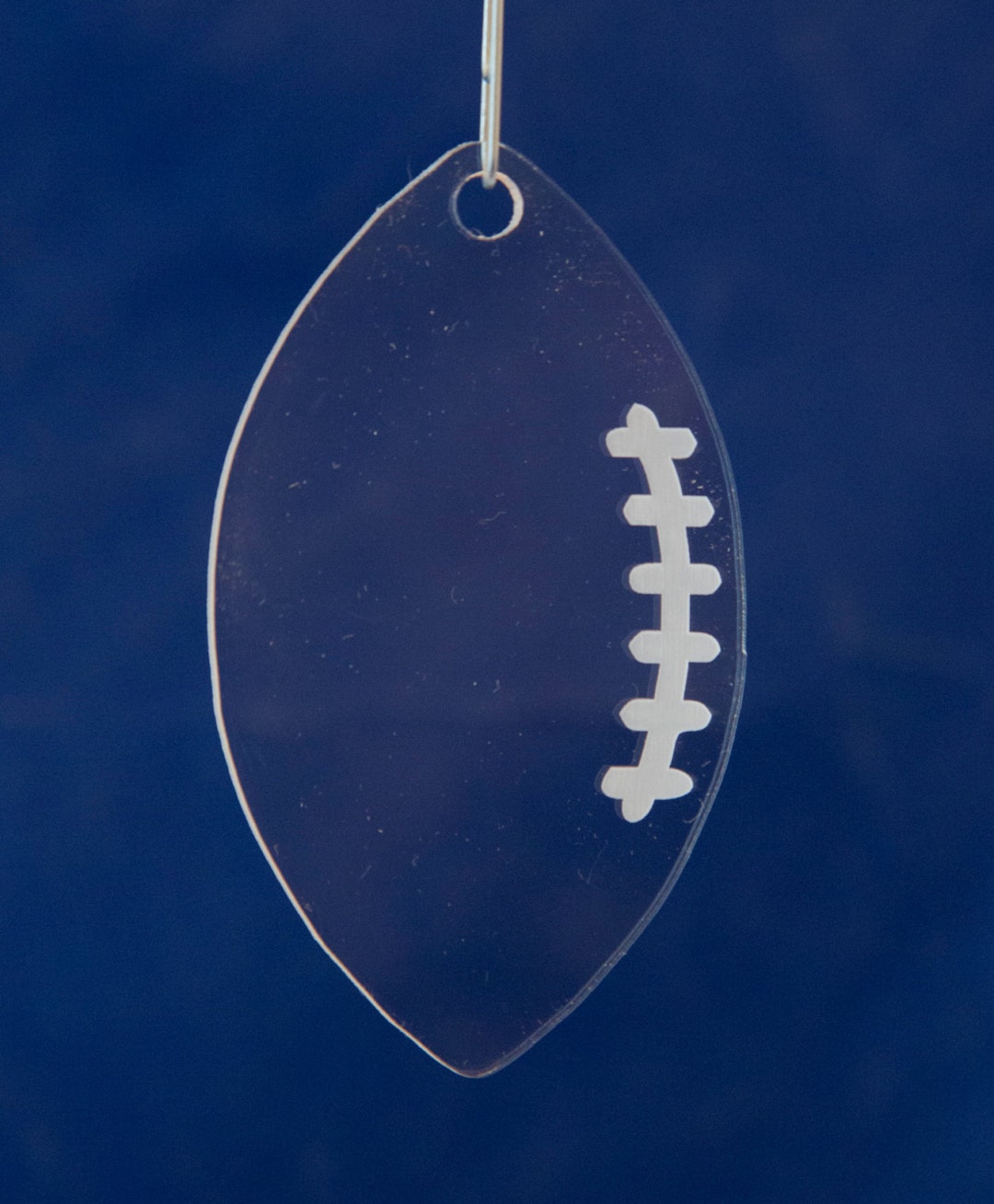 Football Key Chain Acrylic Football Key Chain Blanks Engraved Stitching ...